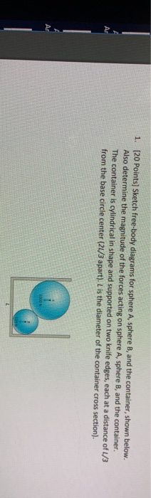 1. [20 Points) Sketch free-body diagrams for sphere | Chegg.com