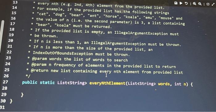 Solved List nth element Implement the function public static | Chegg.com Solved List nth element Implement the function public static | Chegg.com