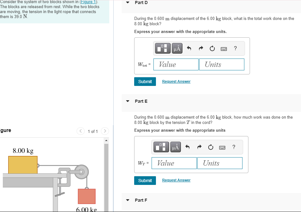 Solved Consider the system of two blocks shown in (Figure | Chegg.com
