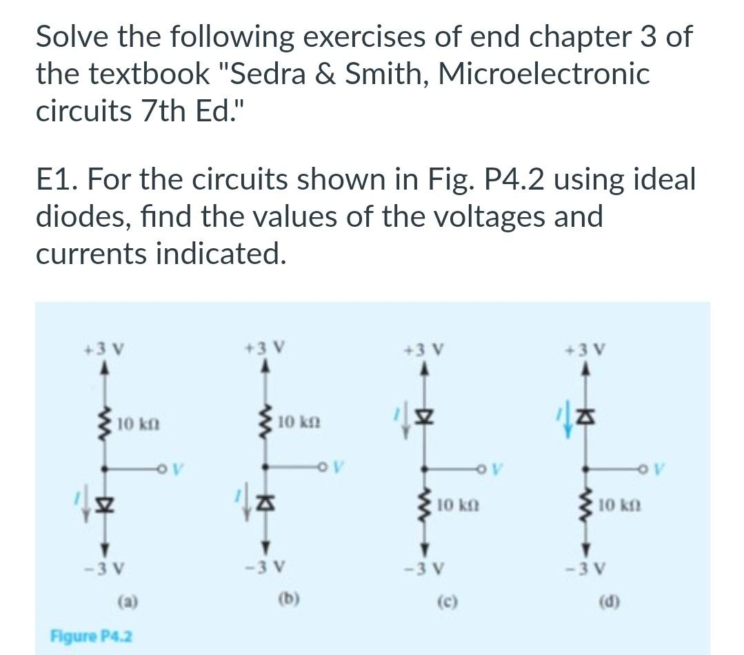 Solved Solve the following exercises of end chapter 3 of the | Chegg.com
