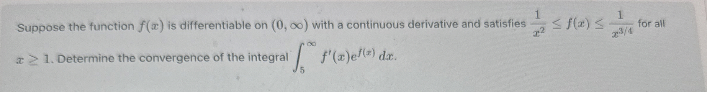 Solved Suppose the function f(x) ﻿is differentiable on (0,∞) | Chegg.com