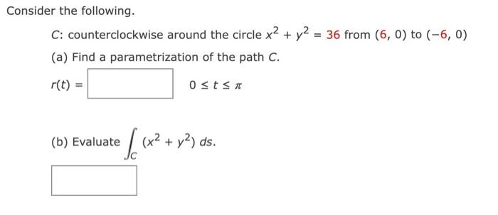 Solved onsider the following. C: counterclockwise around the | Chegg.com