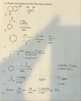 Solved Would appreciate some help with these!! Predict the | Chegg.com