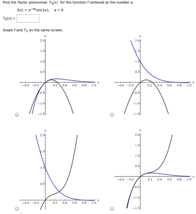 Solved Find the Taylor polynomial T3(x) for the function f | Chegg.com
