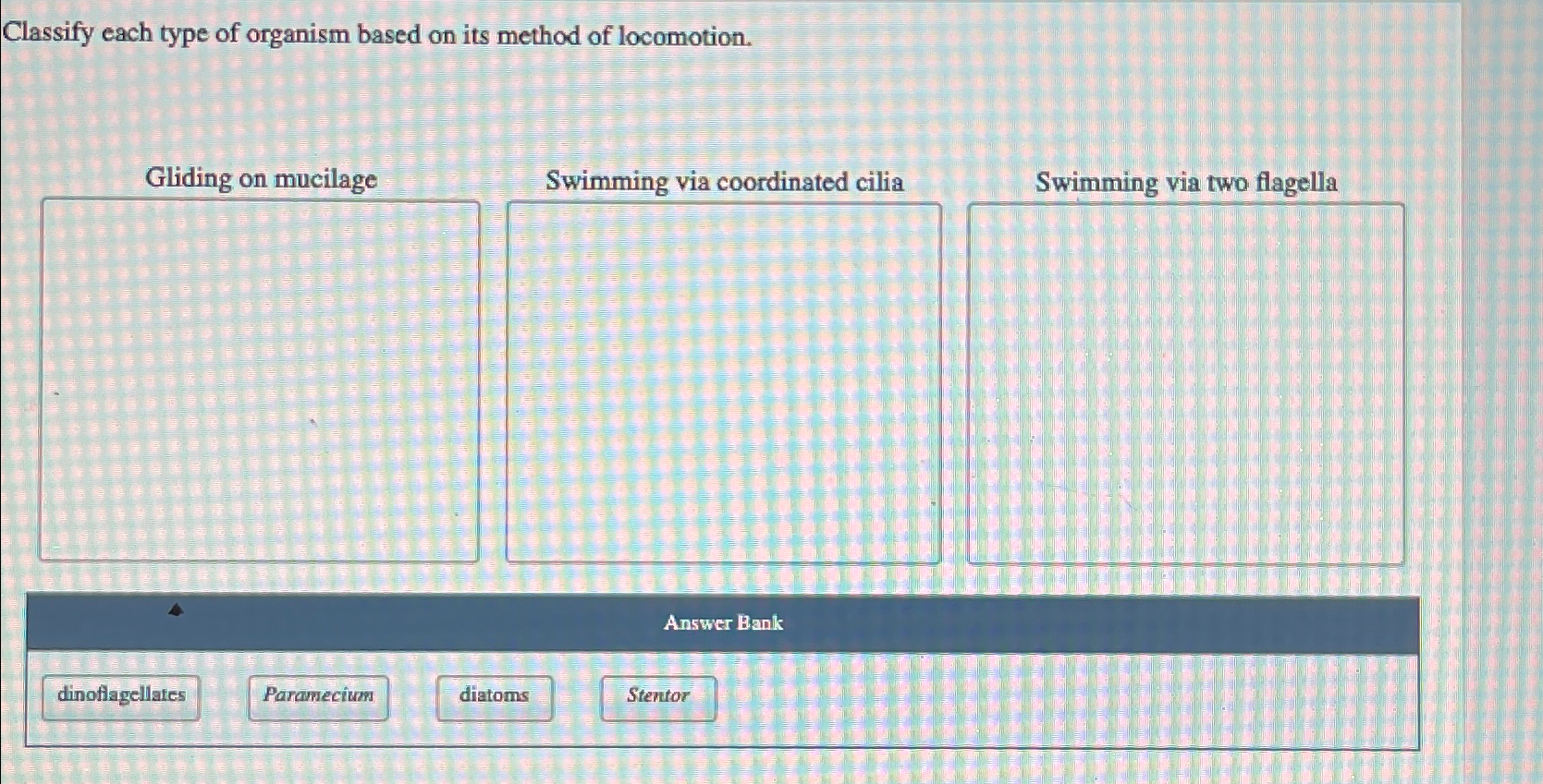 Solved Classify each type of organism based on its method of | Chegg.com