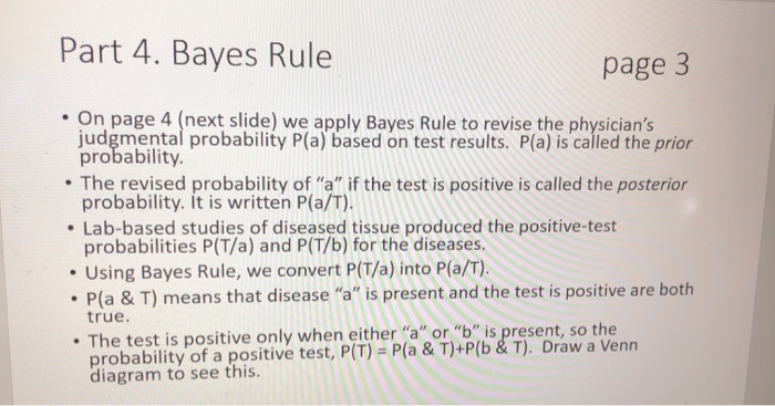 Solved Refer to the Module 4 application of Bayes Rule | Chegg.com