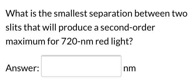 Solved At what angle is the first-order maximum for 450-nm | Chegg.com