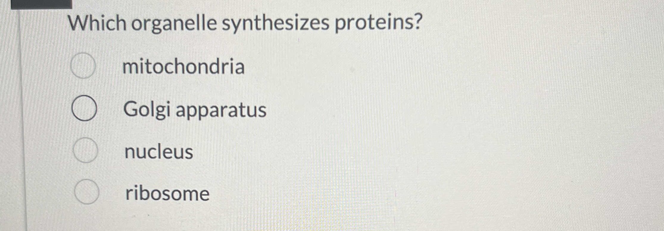 Solved Which organelle synthesizes | Chegg.com