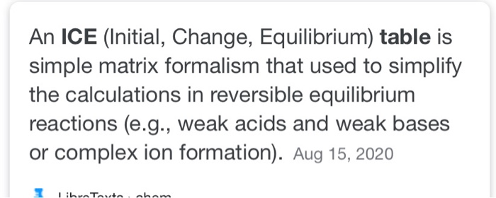 Solved Chem 243 Hw 1- 10. Hw.6 Use Q use ICE Chart to answer | Chegg.com