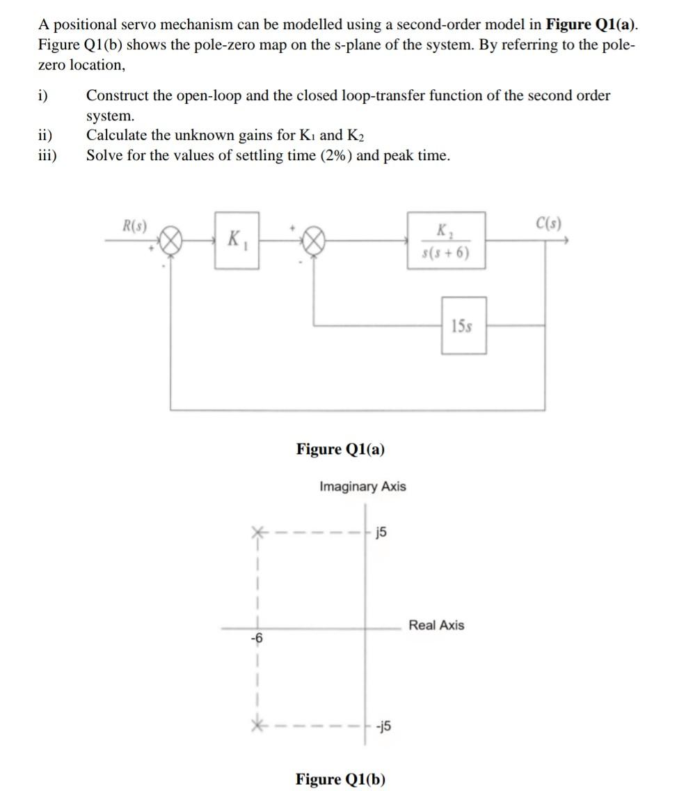 Solved A positional servo mechanism can be modelled using a | Chegg.com