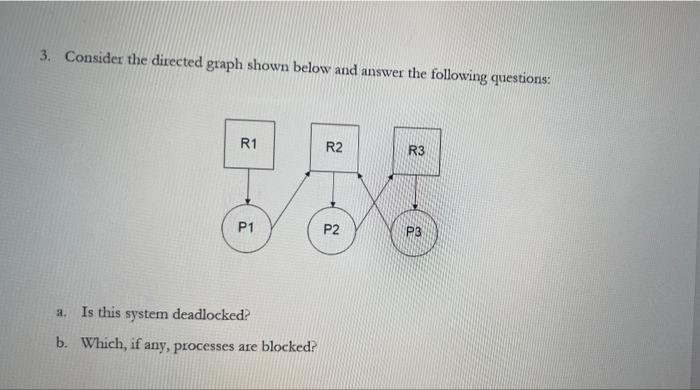 Solved 3. Consider the directed graph shown below and answer | Chegg.com
