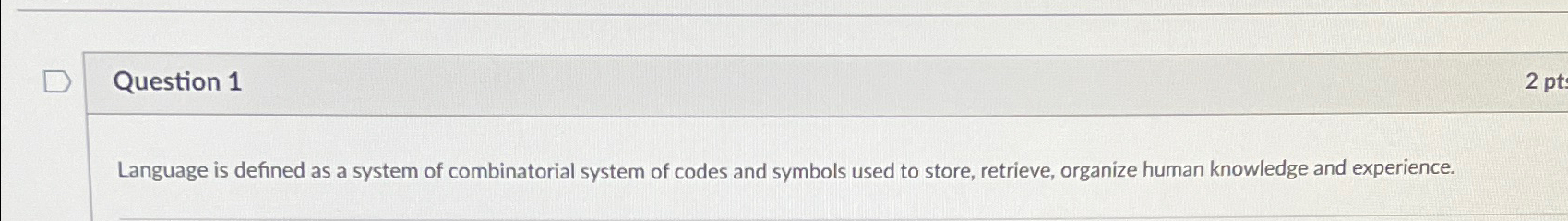 Solved Language Is Defined As A System Of Combinatorial 