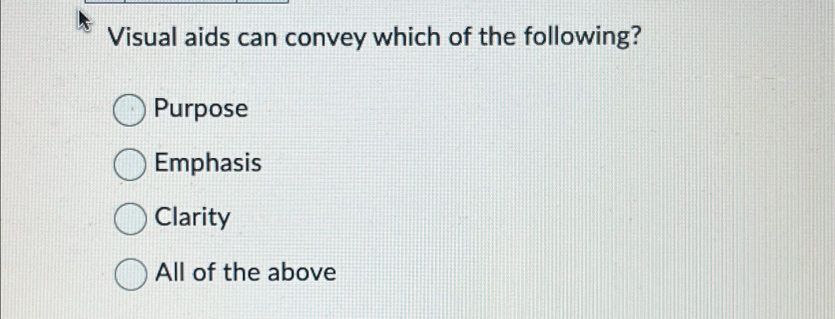 Solved Visual aids can convey which of the | Chegg.com