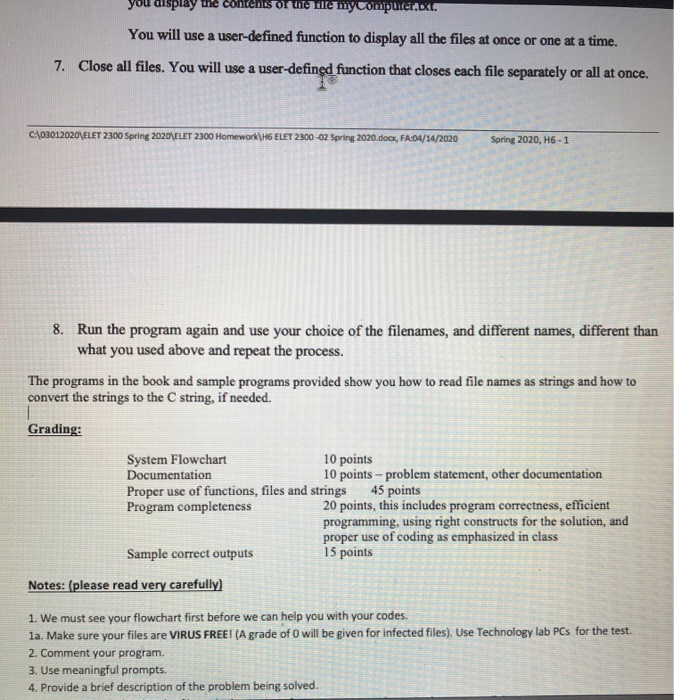 Solved This Assignment Uses Functions Files And Strings 7970