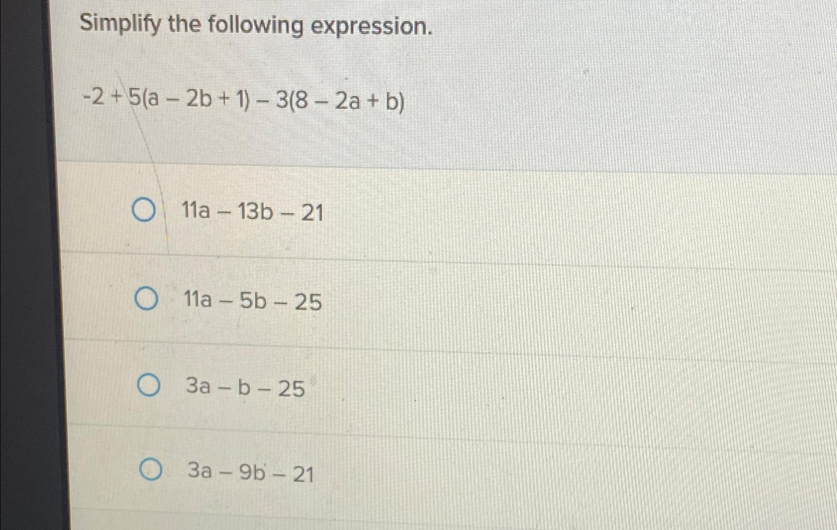 Solved Simplify the following | Chegg.com