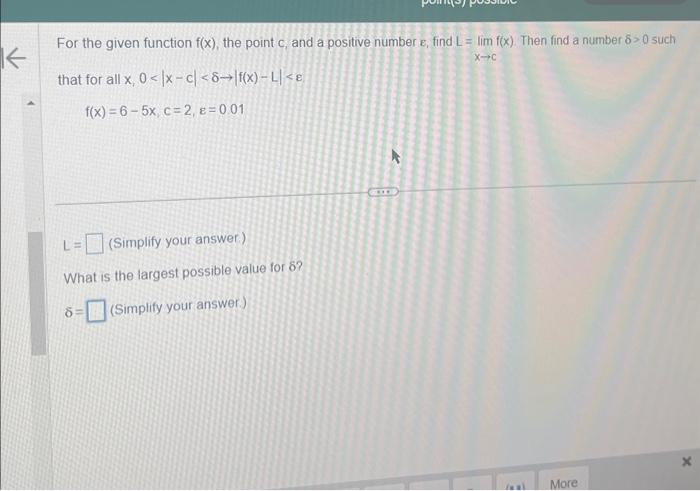 Solved For the given function f(x), the point c, and a | Chegg.com