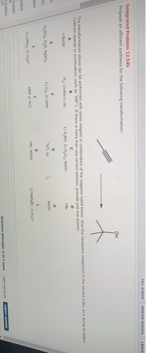 Solved FULL SCREEN PRINTER VERSION BACK NEXT Integrated | Chegg.com