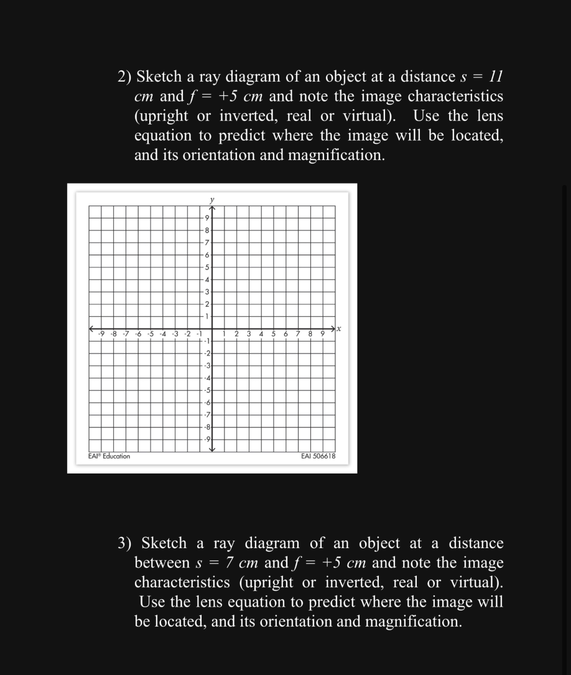 Solved Sketch a ray diagram of an object at a distance | Chegg.com
