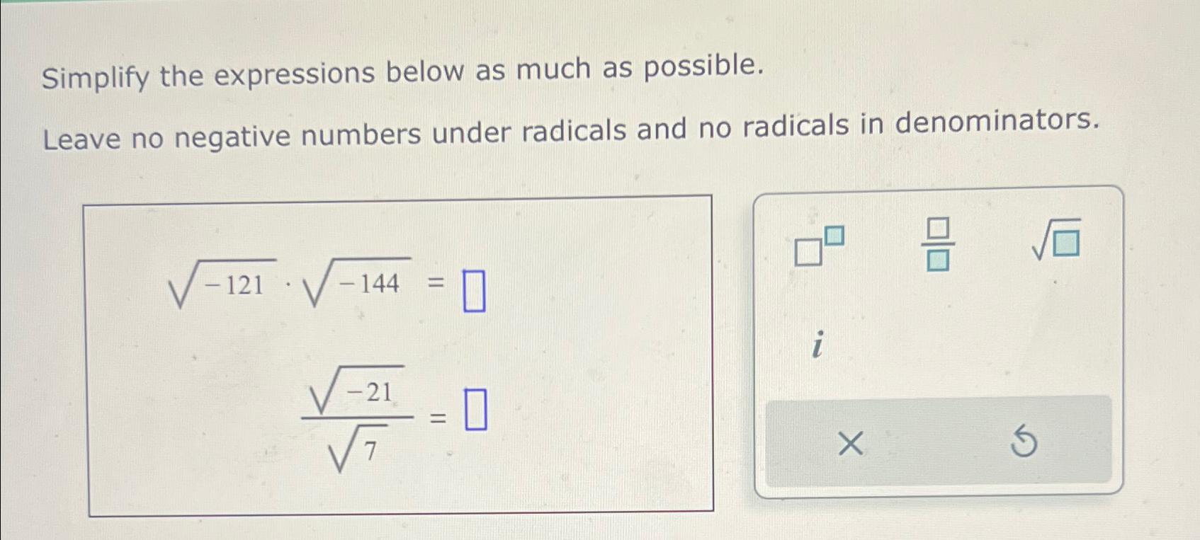 Solved Simplify the expressions below as much as | Chegg.com
