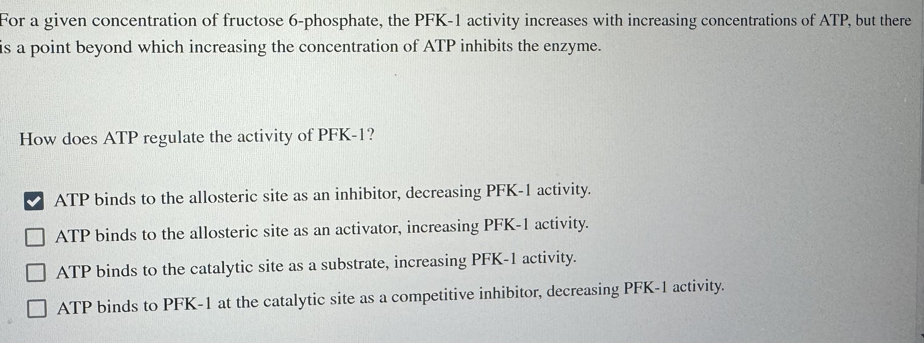 Solved For a given concentration of fructose 6-phosphate, | Chegg.com