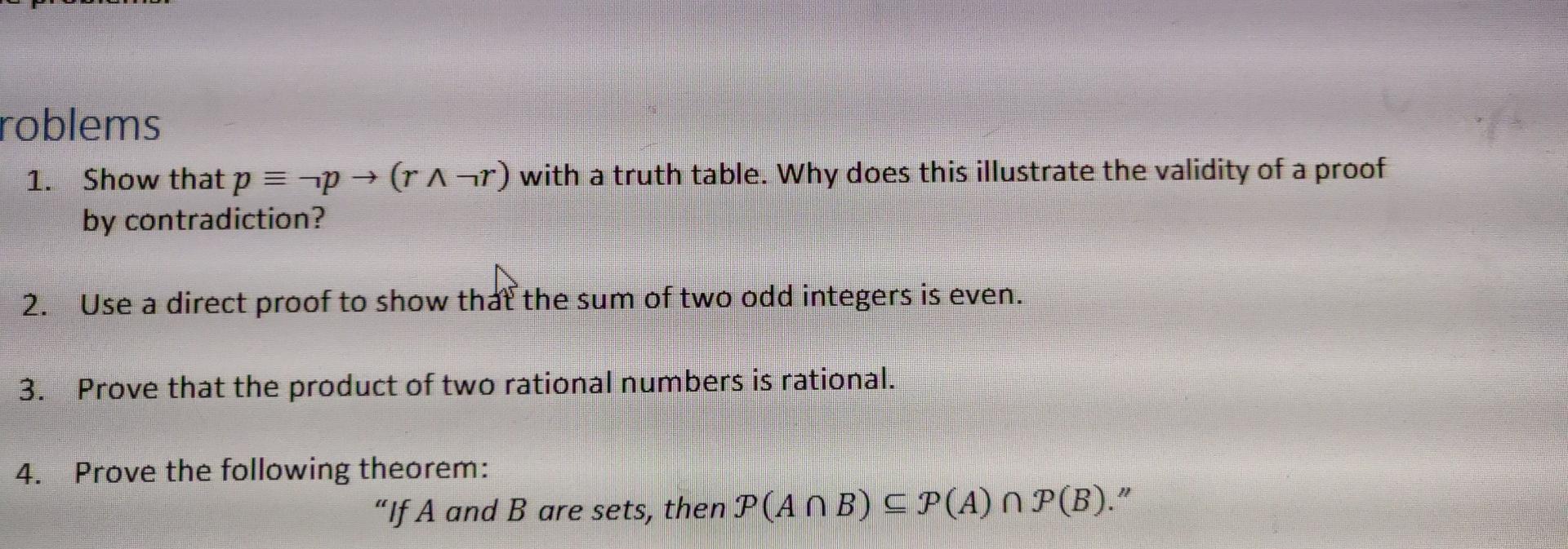 Solved roblems 1. Show that p = np + (r^r) with a truth | Chegg.com Solved roblems 1. Show that p = np + (r^r) with a truth | Chegg.com