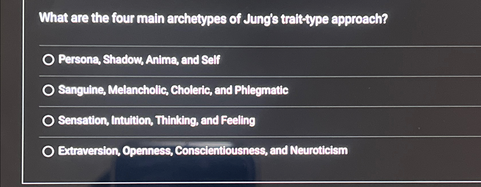 Solved What are the four main archetypes of Jung's | Chegg.com
