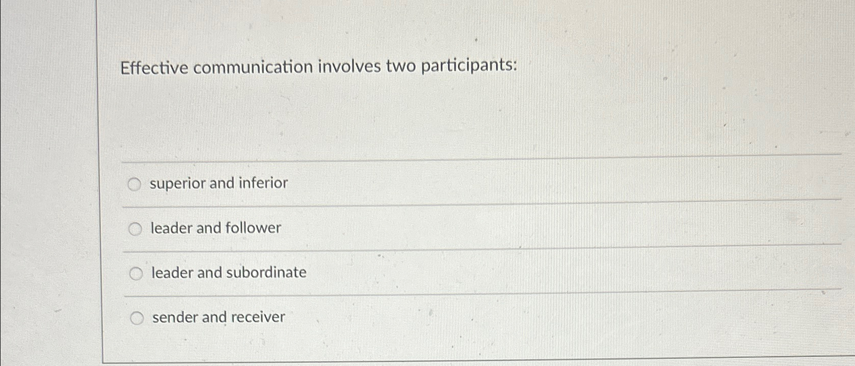 Solved Effective communication involves two | Chegg.com