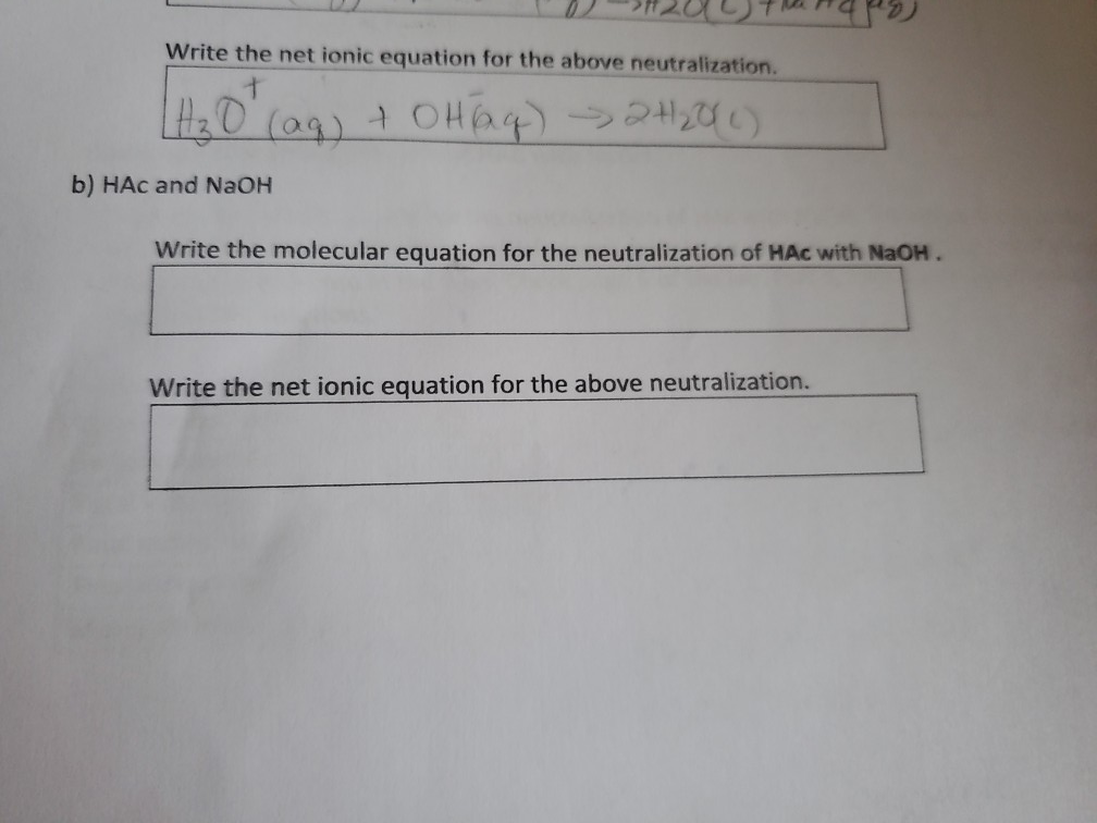 Solved >120L Trap Write the net ionic equation for the above | Chegg.com