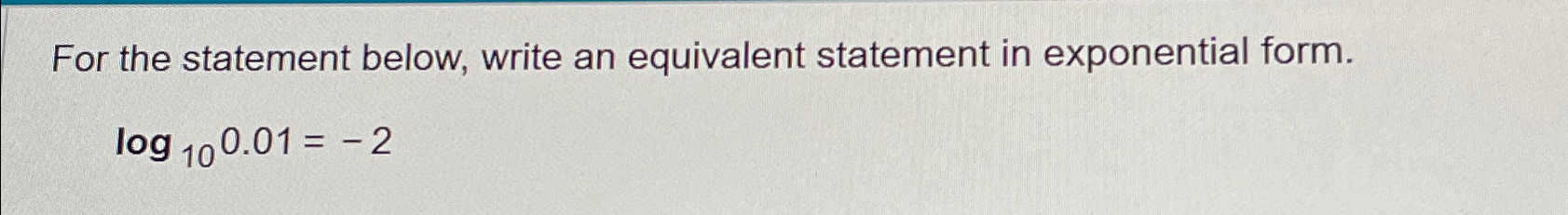 Solved For the statement below, write an equivalent | Chegg.com