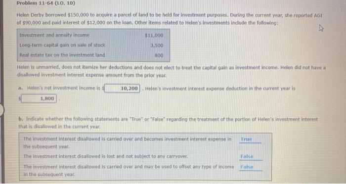 Solved Helen Derby borrowed 150,000 to acquire a parcel of | Chegg.com