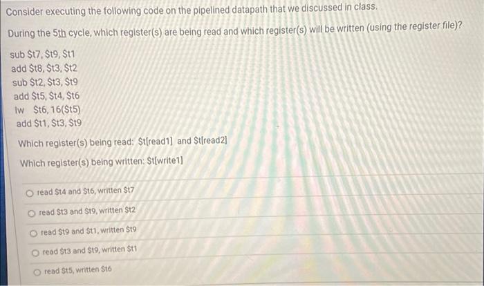 Solved Consider executing the following code on the | Chegg.com