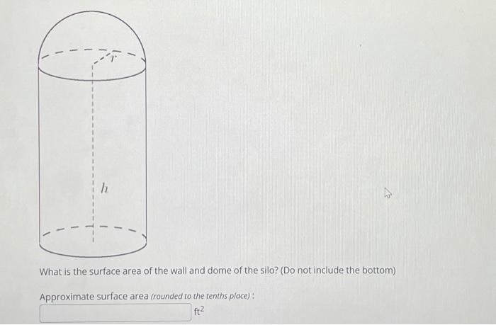 Solved A farmer's silo is in the shape of a cylinder topped | Chegg.com