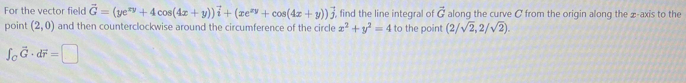 Solved For the vector field | Chegg.com