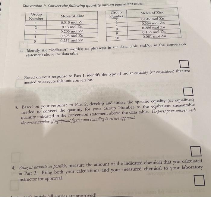 Solved Conversion I: Convert the following quantity into an | Chegg.com