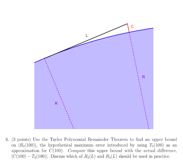 Solved (3 ﻿points) ﻿Use the Taylor Polynomial Remainder | Chegg.com