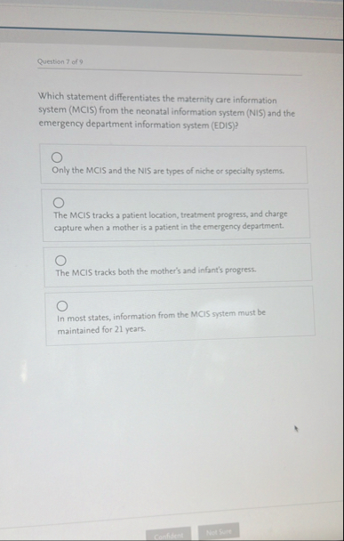 Solved Question 7 ﻿of 9Which statement differentiates the | Chegg.com