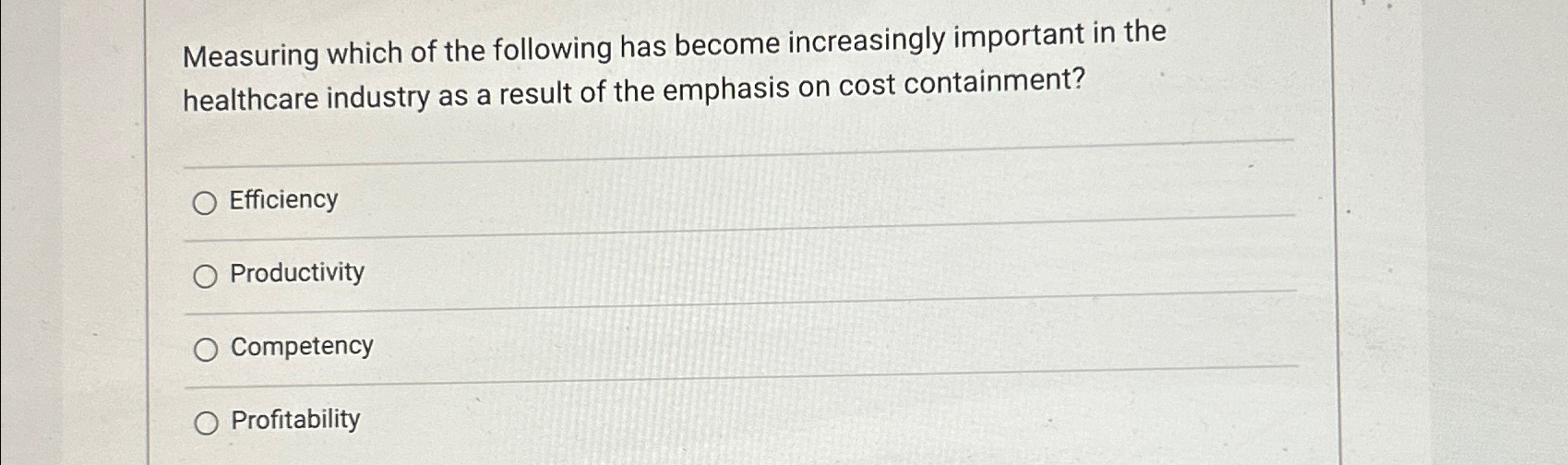 Solved Measuring which of the following has become | Chegg.com