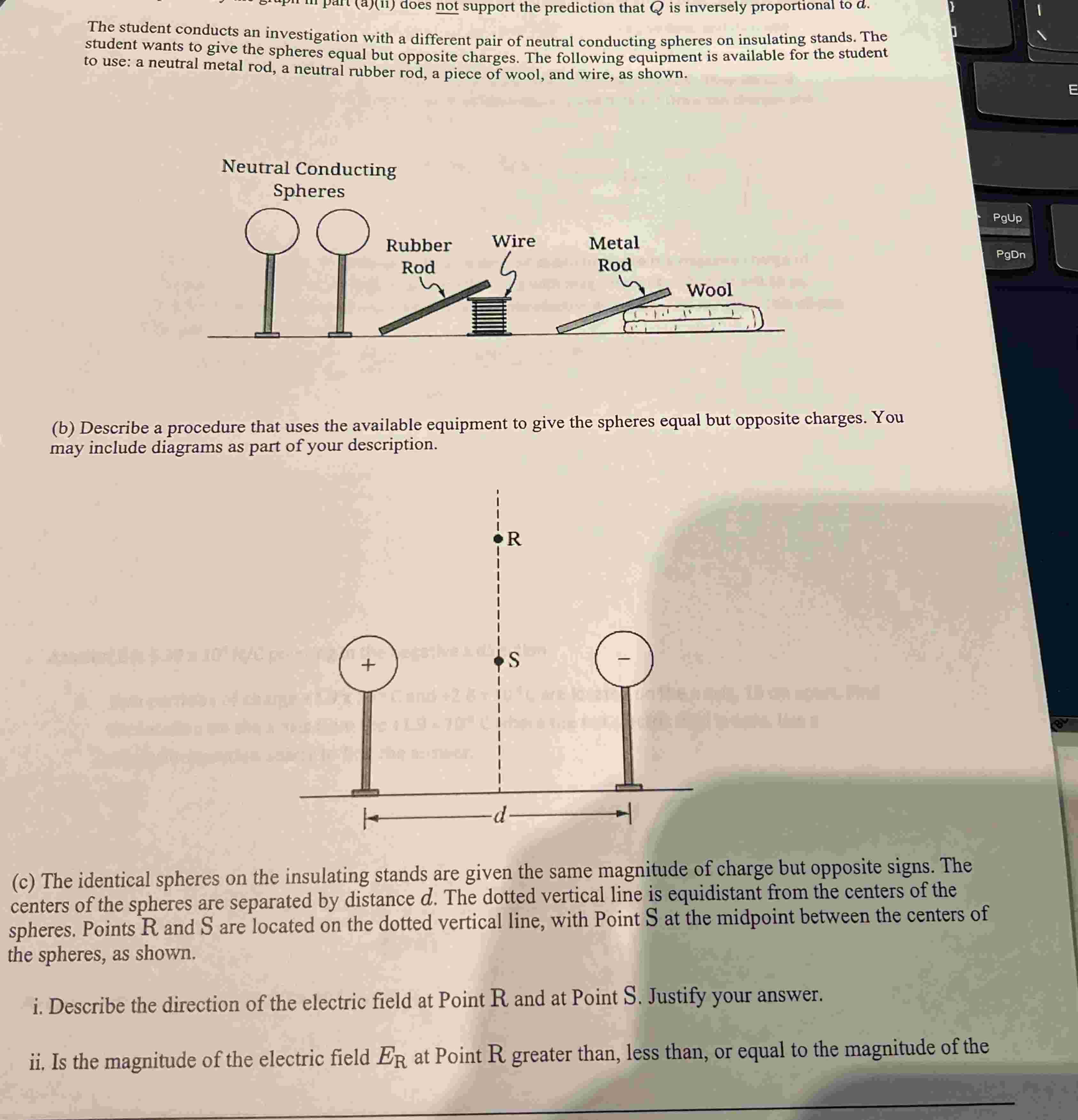 Solved The student conducts an investigation with a | Chegg.com