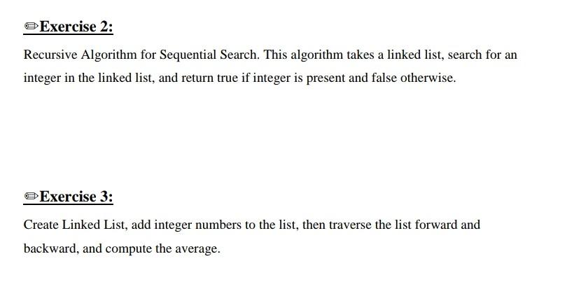 Solved 9 Exercise 2: Recursive Algorithm for Sequential | Chegg.com Solved 9 Exercise 2: Recursive Algorithm for Sequential | Chegg.com