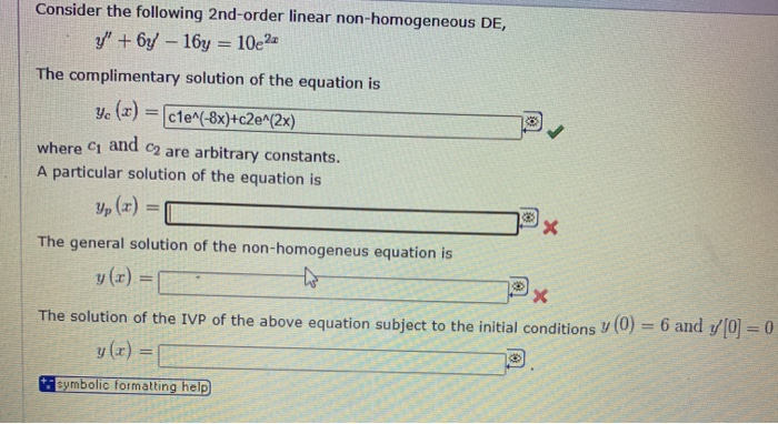 Solved Consider the following 2nd-order linear | Chegg.com
