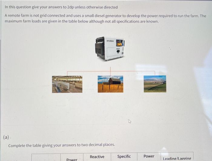 Solved In this question give your answers to 2dp unless | Chegg.com
