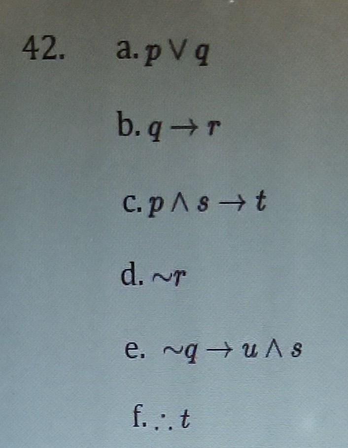 Solved DISCRETE STRUCTURES. solve showing a 6 proof step and | Chegg.com