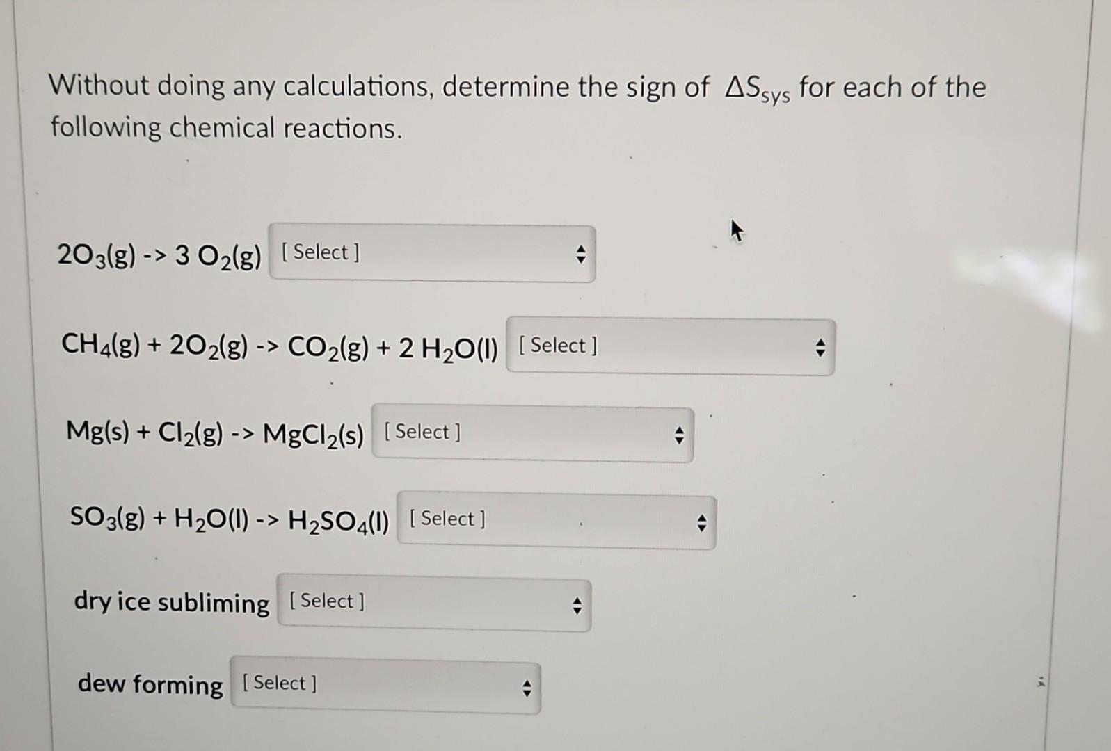 Solved Without doing any calculations, determine the sign of | Chegg.com