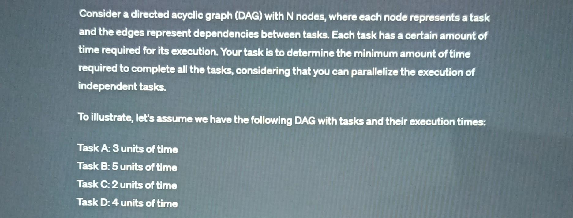 Solved Consider a directed acyclic graph (DAG) with N nodes, | Chegg.com