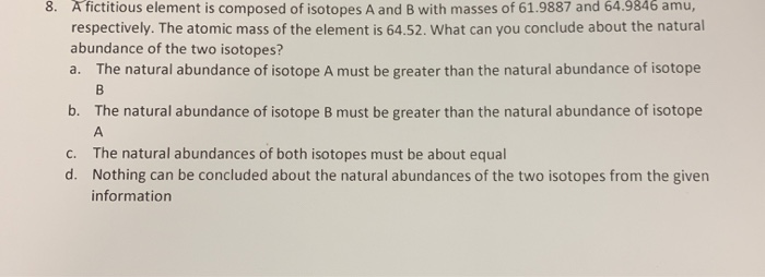 Solved 9. Copper has two naturally occurring isotopes: Cu-63 | Chegg.com