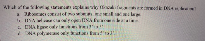 Solved Which of the following statements explains why | Chegg.com