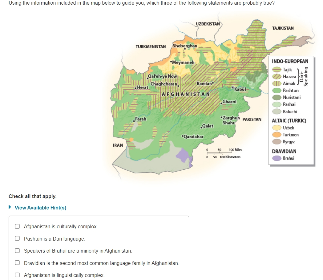 Solved Using the information included in the map below to | Chegg.com