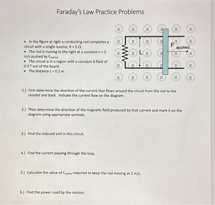 Solved Faraday's Law Practice Problems In the figure at | Chegg.com