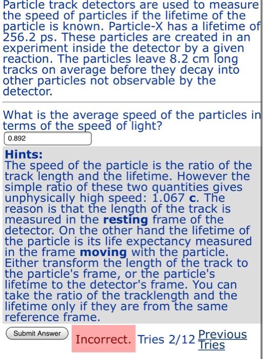 Solved Particle track detectors are used to measure the | Chegg.com