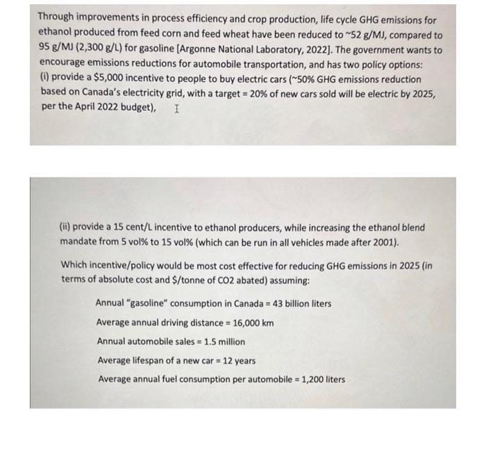 Solved Through improvements in process efficiency and crop | Chegg.com